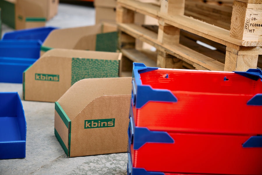 Kbins - Corrugated cardboard & polypropylene storage bins